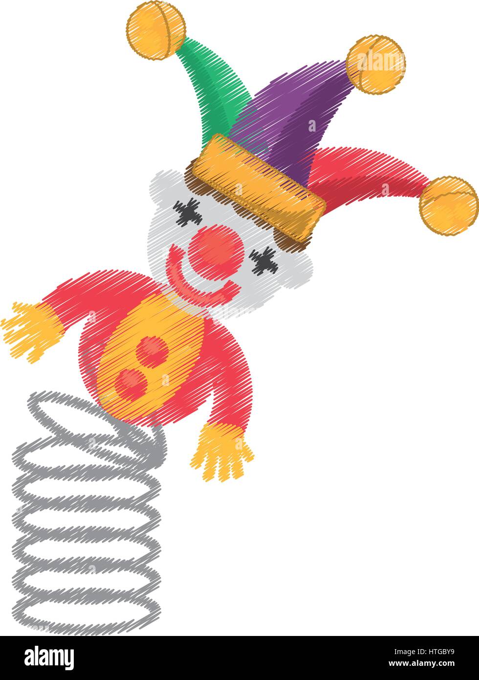 drawing jester springing april fools day Stock Vector Image & Art - Alamy