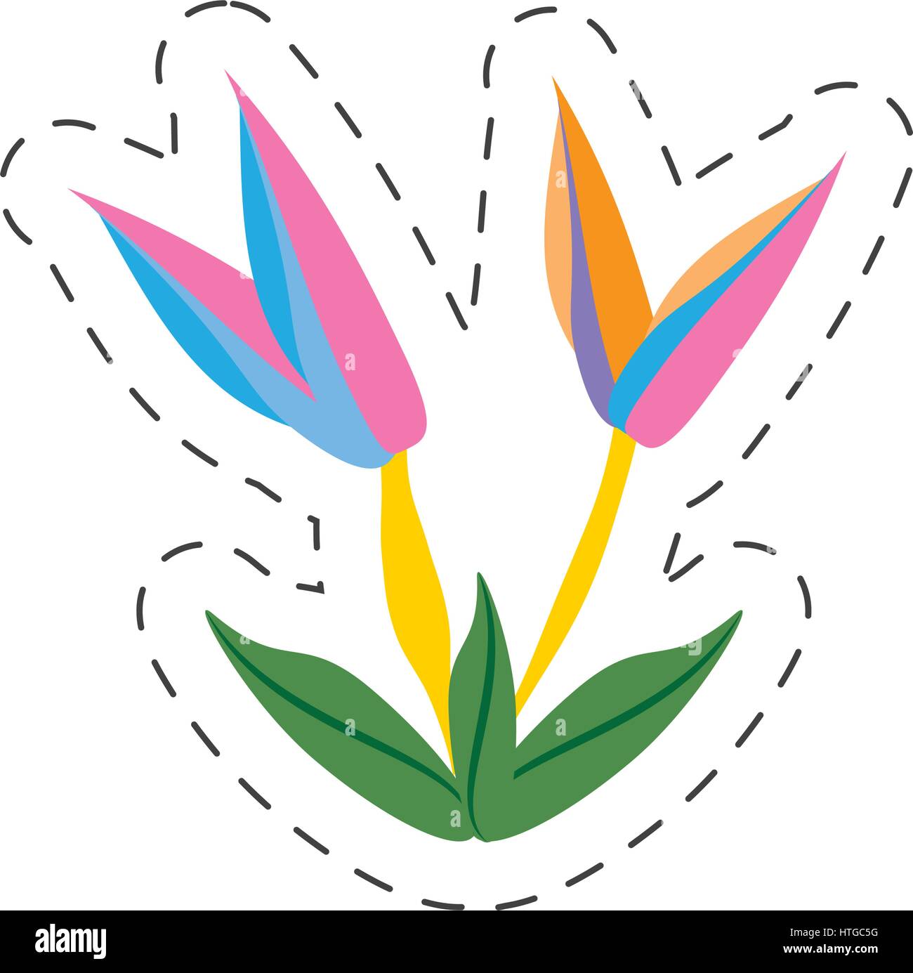 cartoon bird of paradise flower Stock Vector Image & Art - Alamy