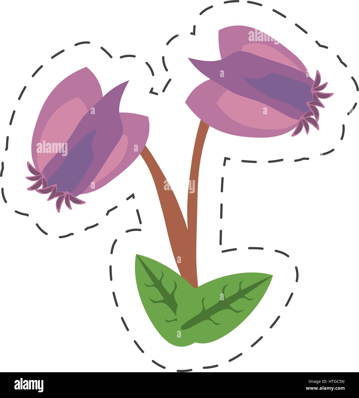 cartoon purple flower image icon Stock Vector Image & Art - Alamy