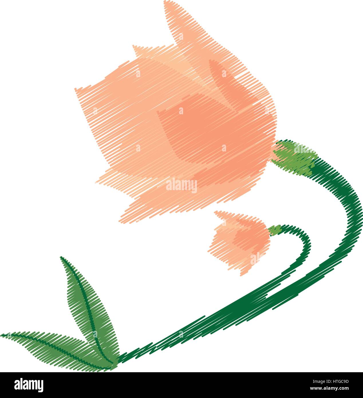 drawing cyclamen flower ornament image Stock Vector Image & Art - Alamy