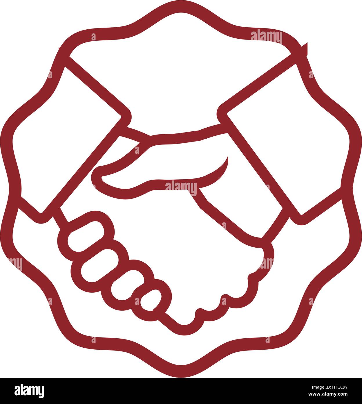 Handshake deal symbol Stock Vector Image & Art - Alamy