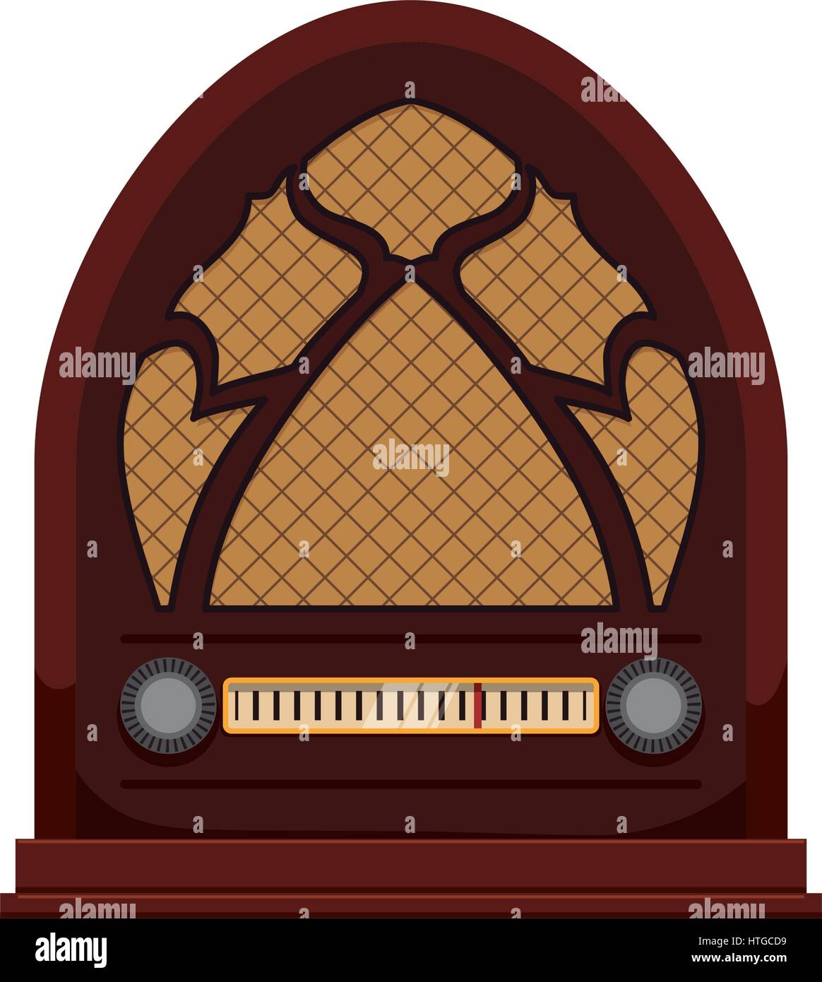 Antique wooden radio Stock Vector Images - Alamy