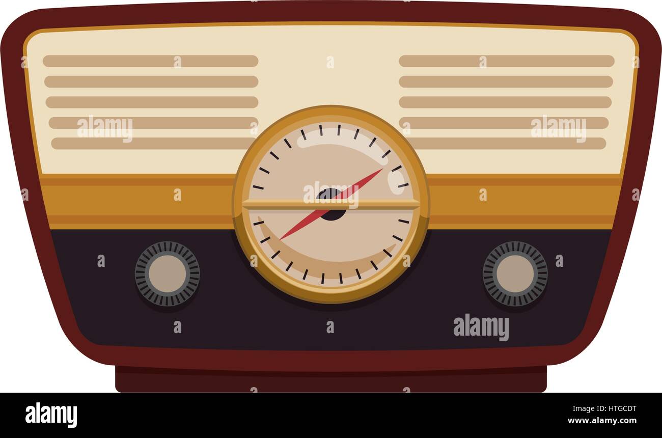 Antique wooden radio Stock Vector Images - Alamy