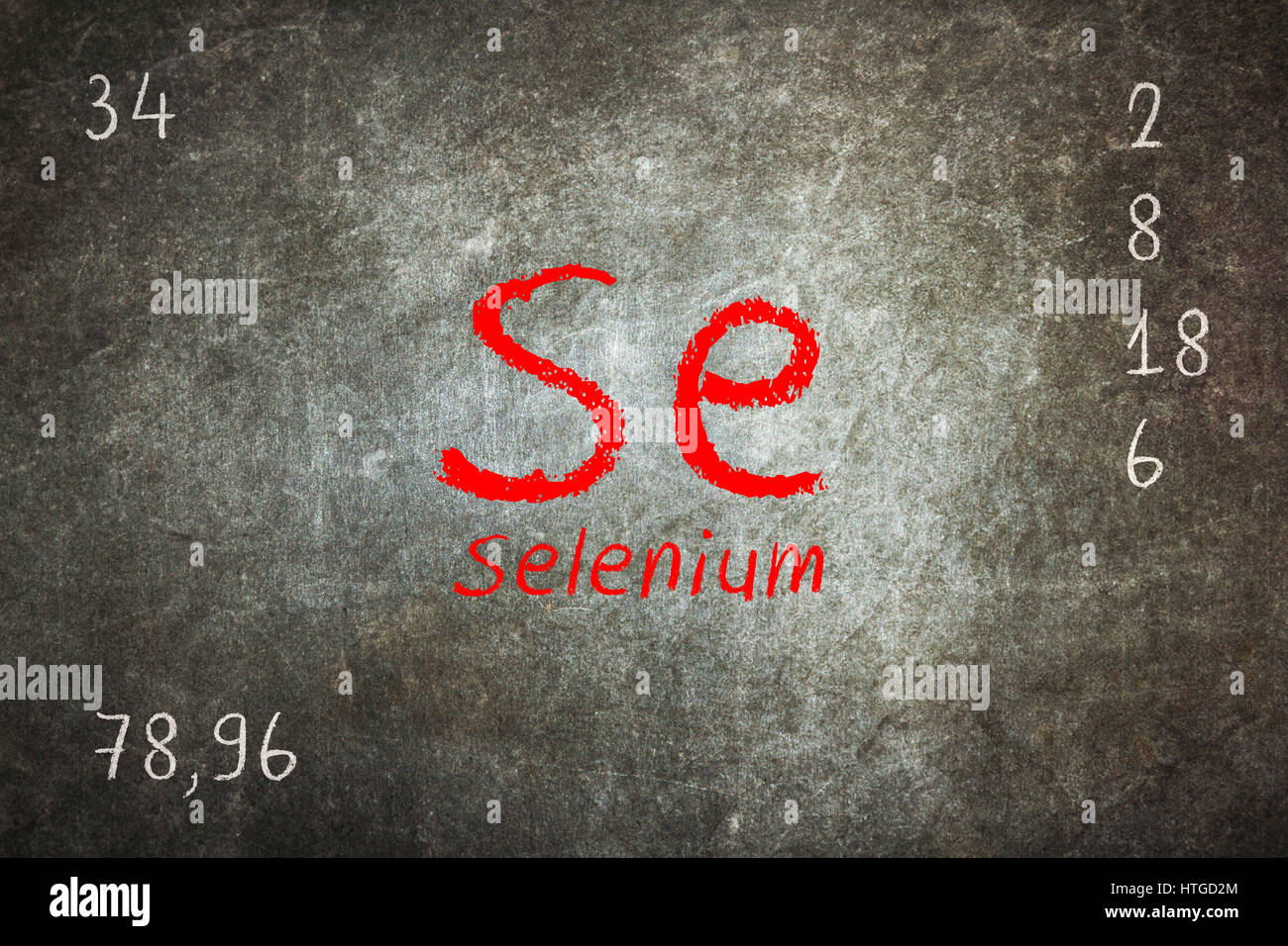 Isolated blackboard with periodic table, Selenium, Chemistry Stock ...