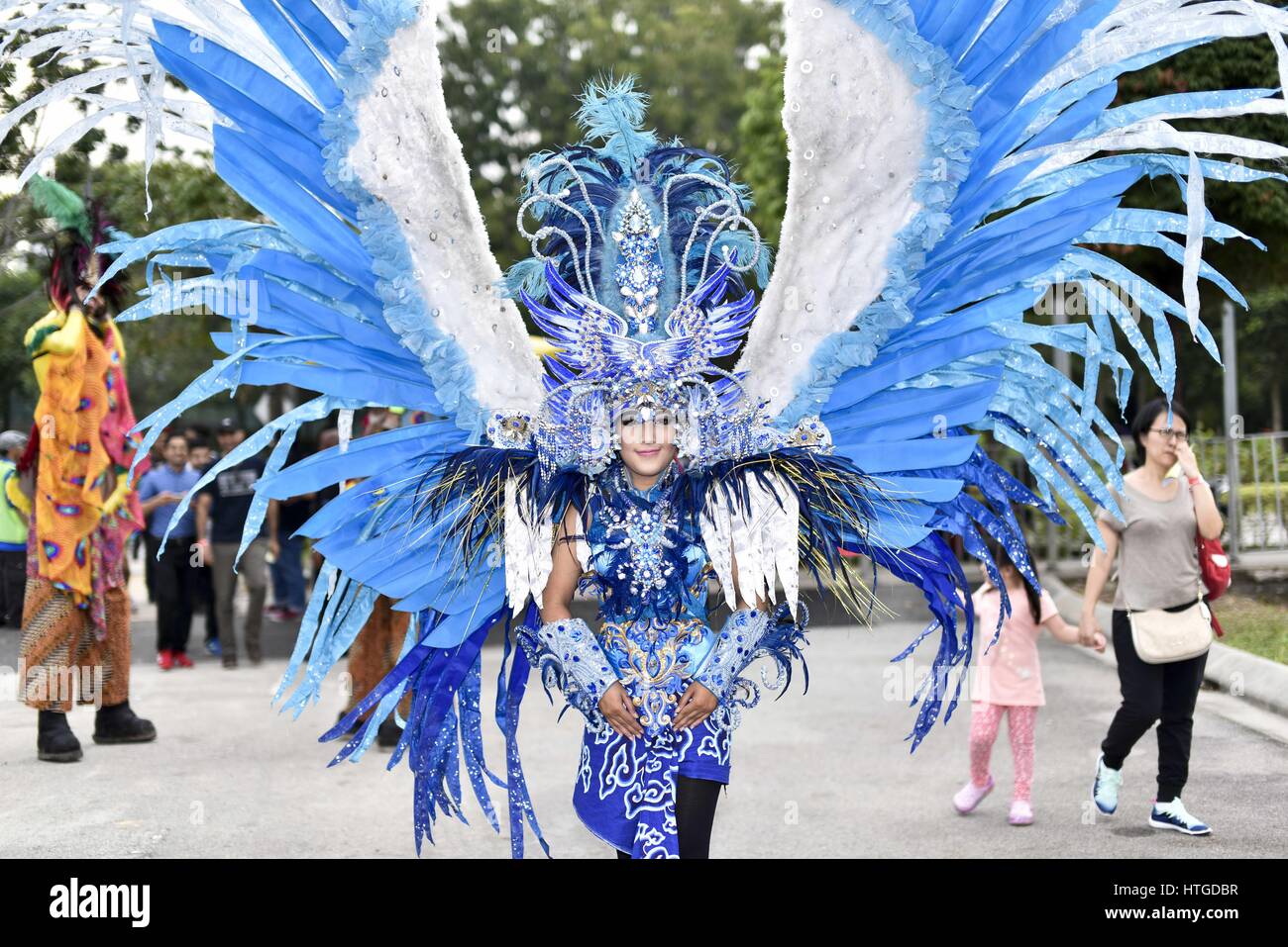 Kuala Lumpur, MALAYSIA. 11th Mar, 2017. Garuda costume female pictured ...