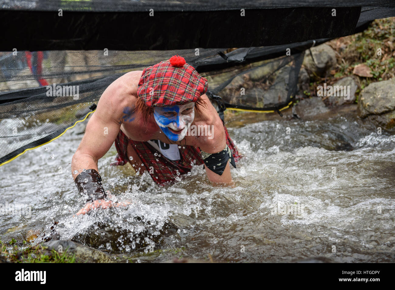 Bavaria, Germany. 11th Mar, 2017. Participants in the Braveheart Battle ...