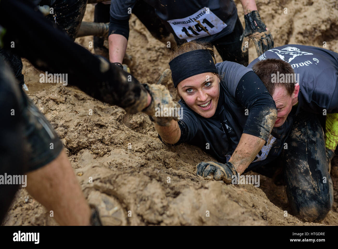 Bavaria, Germany. 11th Mar, 2017. Participants in the Braveheart Battle ...