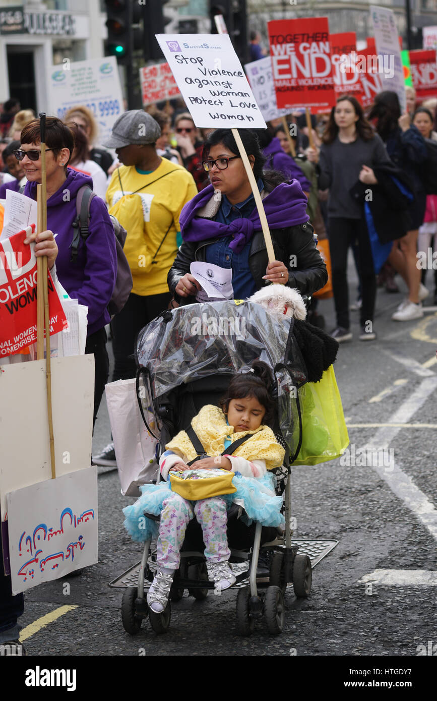 London, England, UK. 11th Mar, 2017. Hundreds of protests against male ...