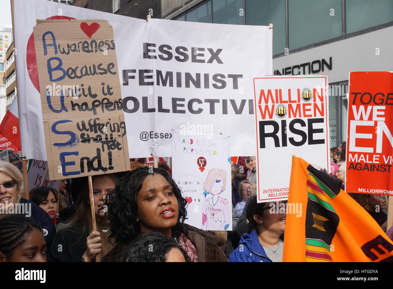 London, England, UK. 11th Mar, 2017. Hundreds of protests against male ...