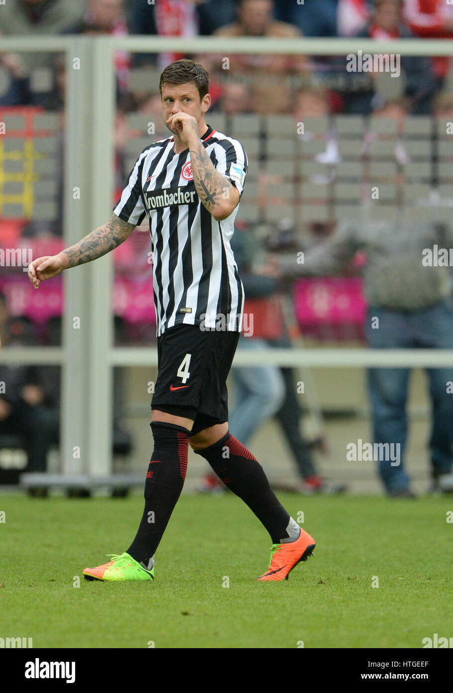 Munich, Germany. 11th Mar, 2017. Frankfurt's Marco Russ looks ...