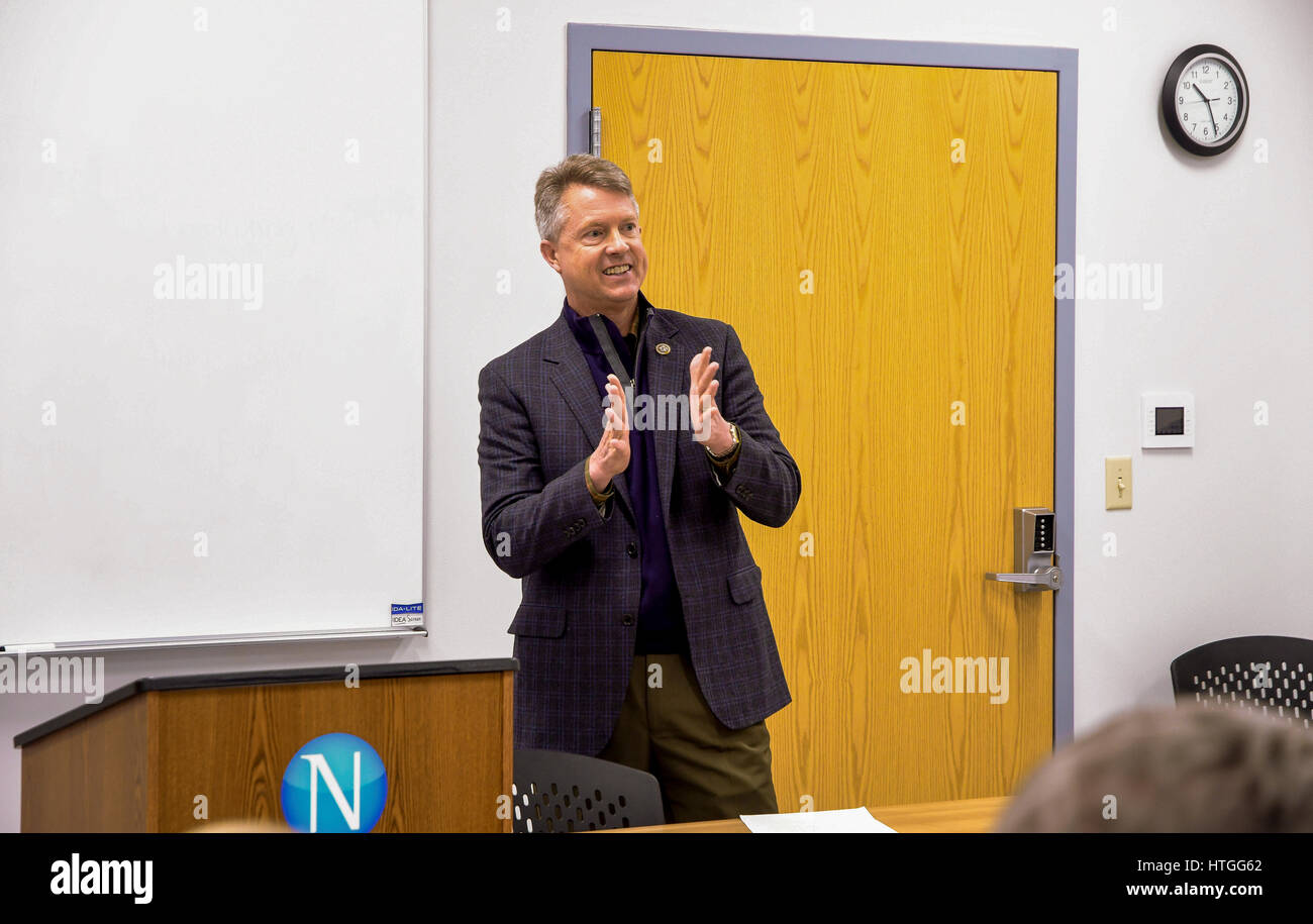 Emporia, U.S. 11th Mar, 2017. Republican Congressman Roger Marshall of ...