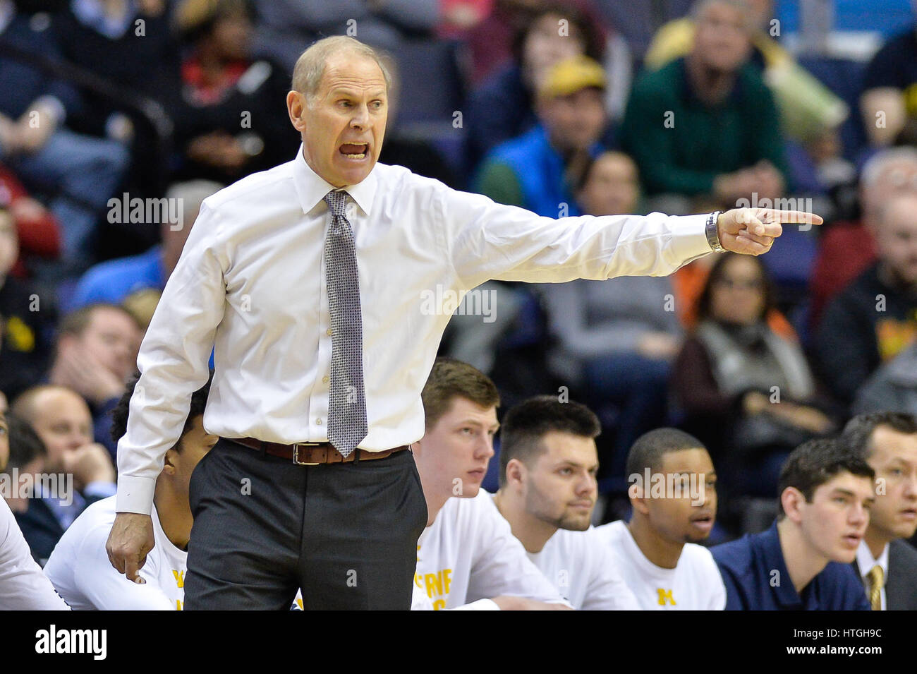 Washington, DC, USA. 11th Mar, 2017. Michigan Head Coach JOHN BEILEIN ...