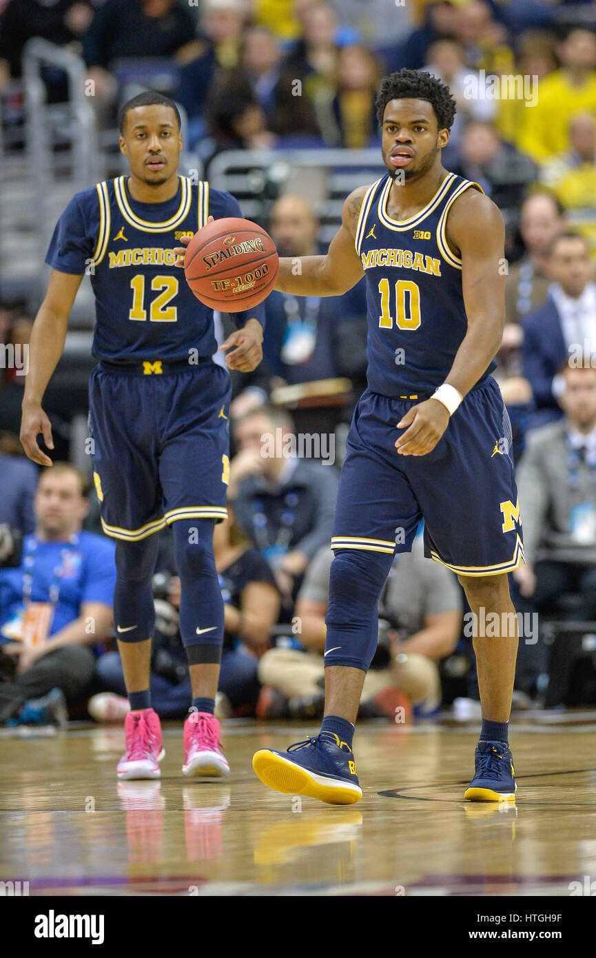 Washington, DC, USA. 11th Mar, 2017. Michigan Guard DERRICK WALTON JR ...