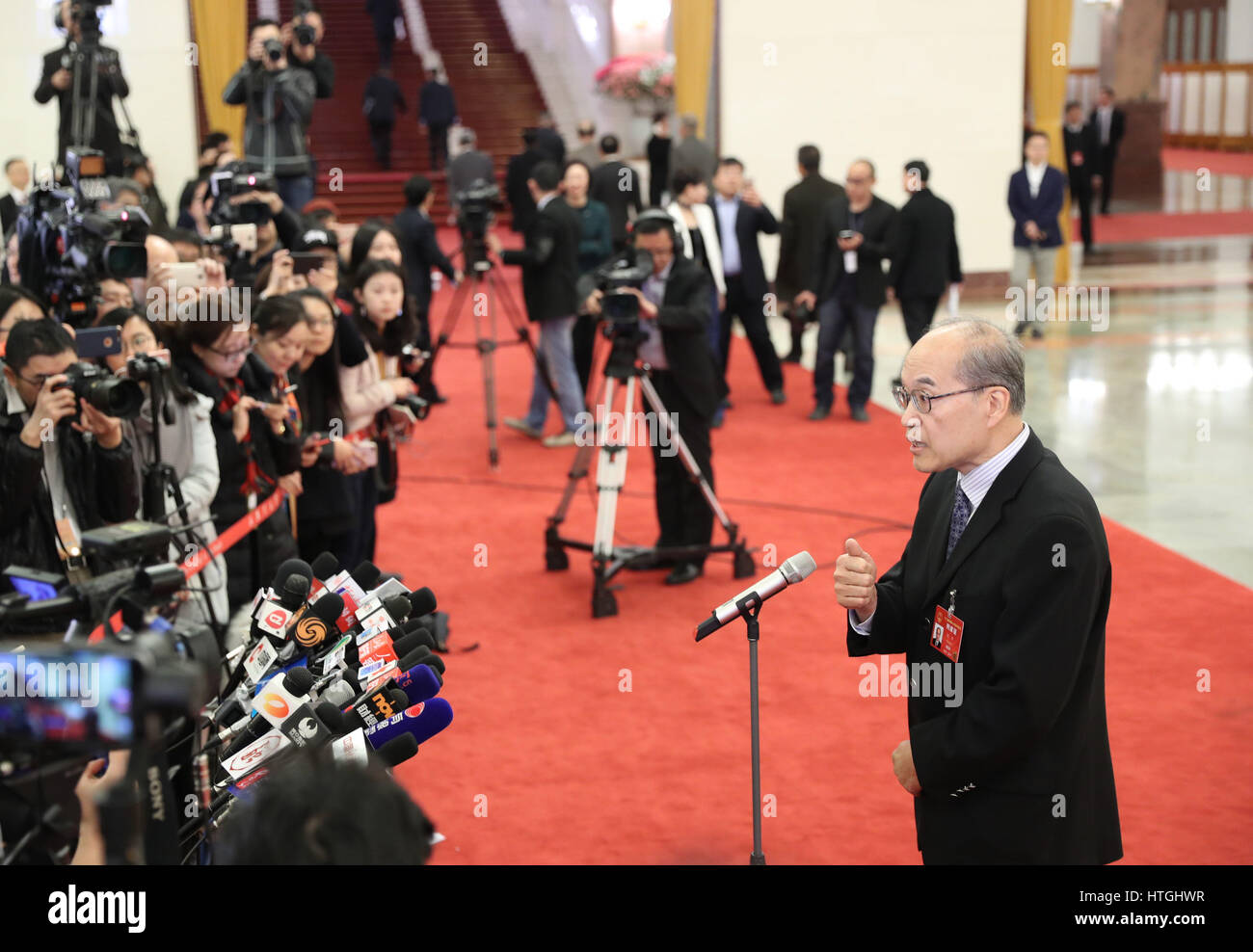 Beijing, China. 12th Mar, 2017. Chinese Minister of Justice Zhang Jun ...