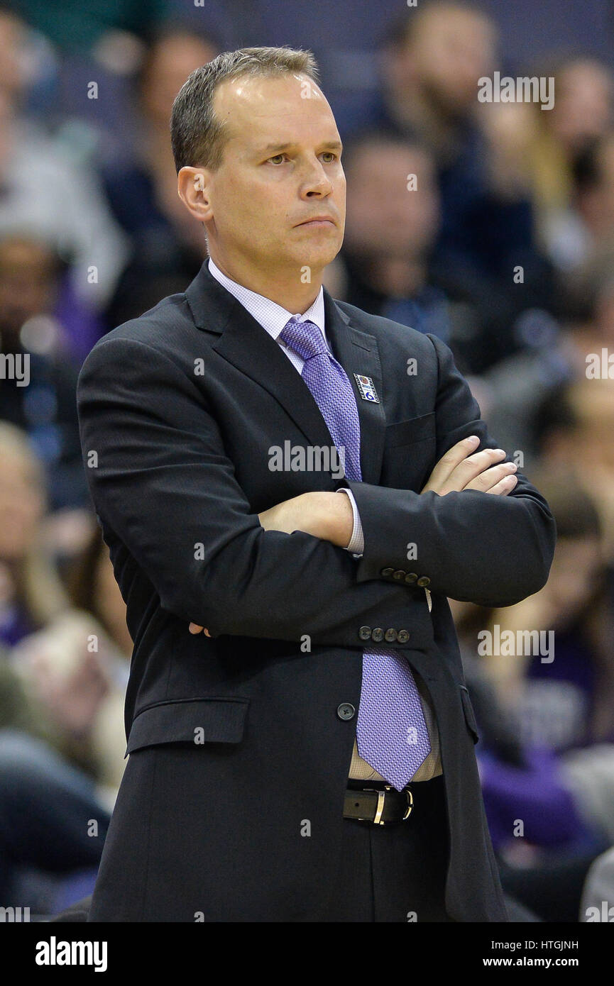 Washington, DC, USA. 11th Mar, 2017. Northwestern Head Coach CHRIS ...