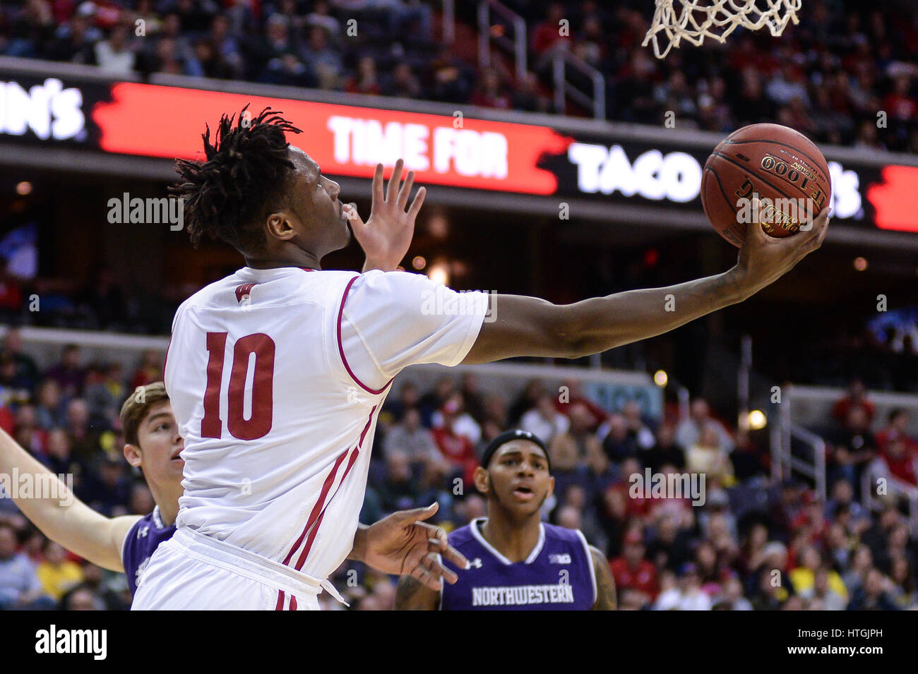 Washington, DC, USA. 11th Mar, 2017. Wisconsin Forward NIGEL HAYES (10 ...