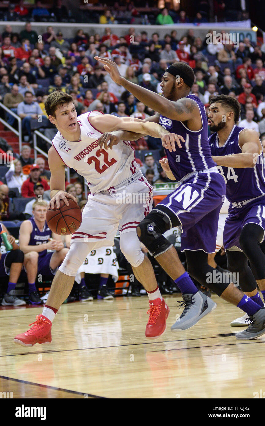 Washington, DC, USA. 11th Mar, 2017. Wisconsin Forward ETHAN HAPP (22 ...