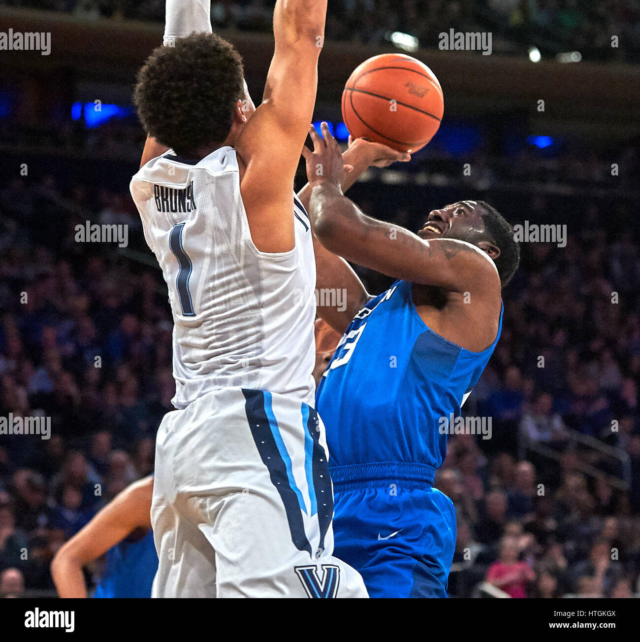 New York, New York, USA. 11th Mar, 2017. Creighton's forward Cole Huff ...