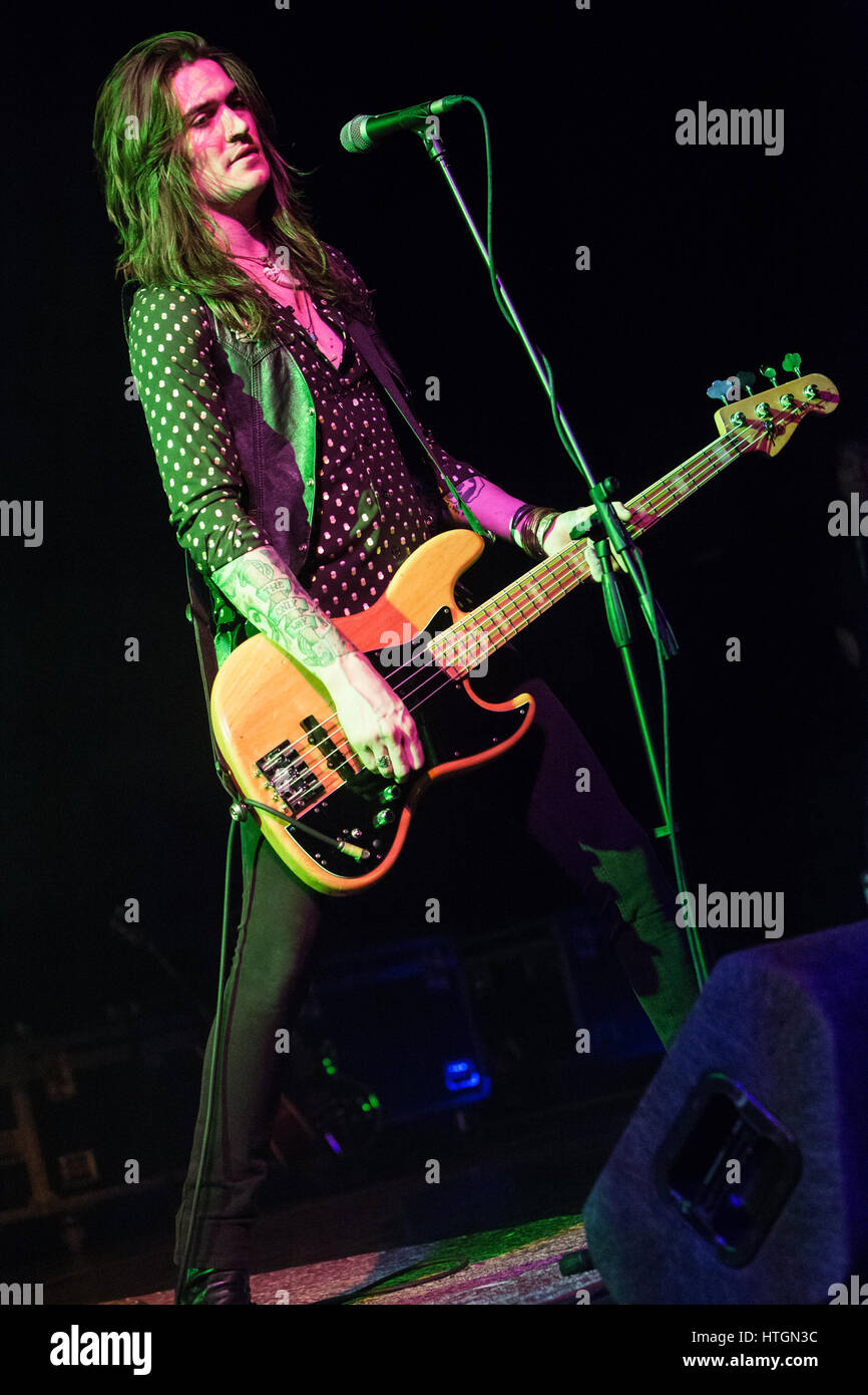 Milan, Italy. 11th Mar, 2017. The American rock band BITERS performs ...