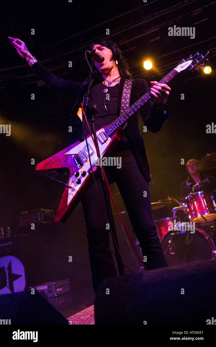 Milan, Italy. 11th Mar, 2017. The American rock band BITERS performs ...