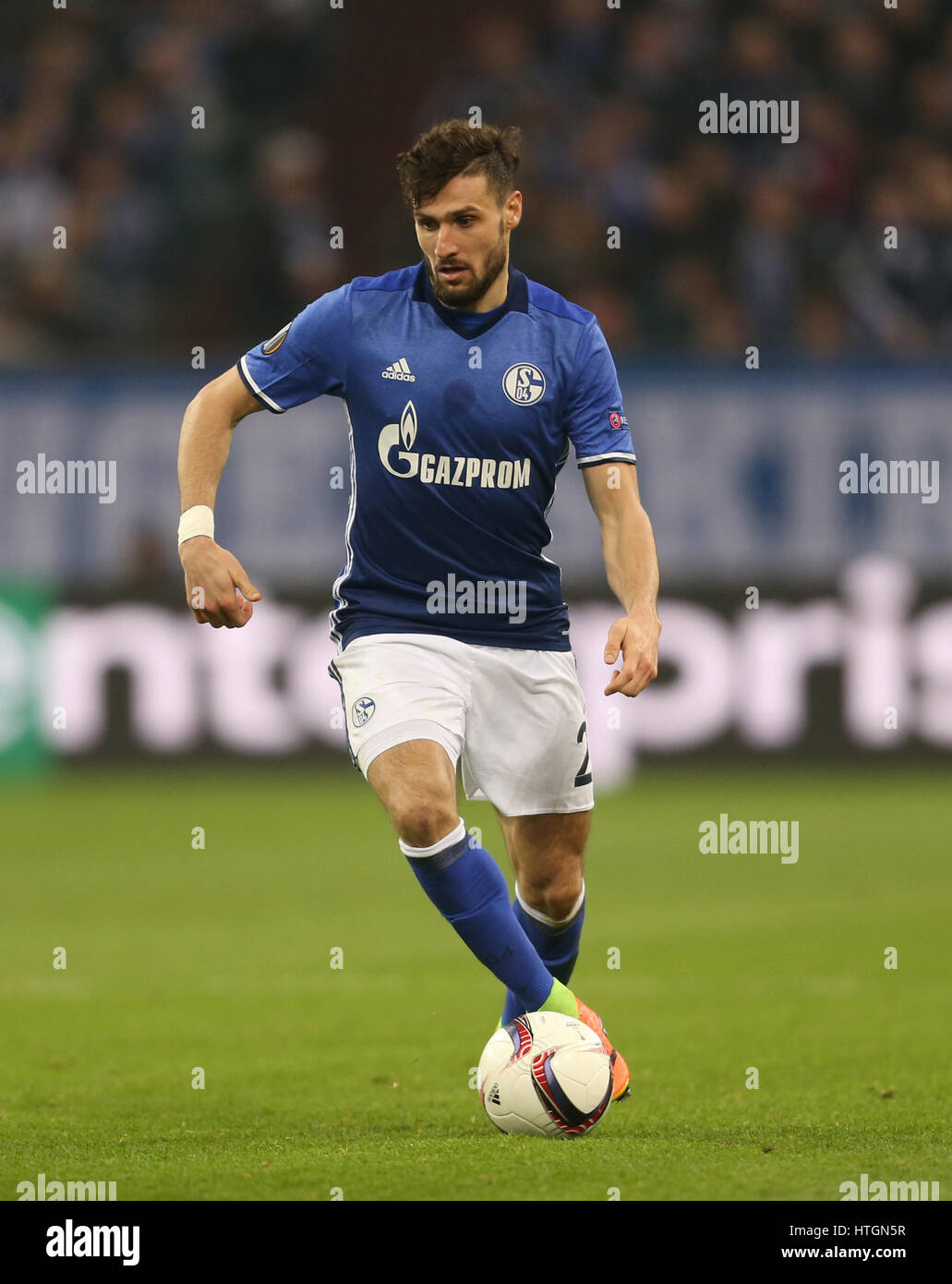 Gelsenkirchen, Germany. 09th Mar, 2017. Schalke's Daniel Caligiuri in ...