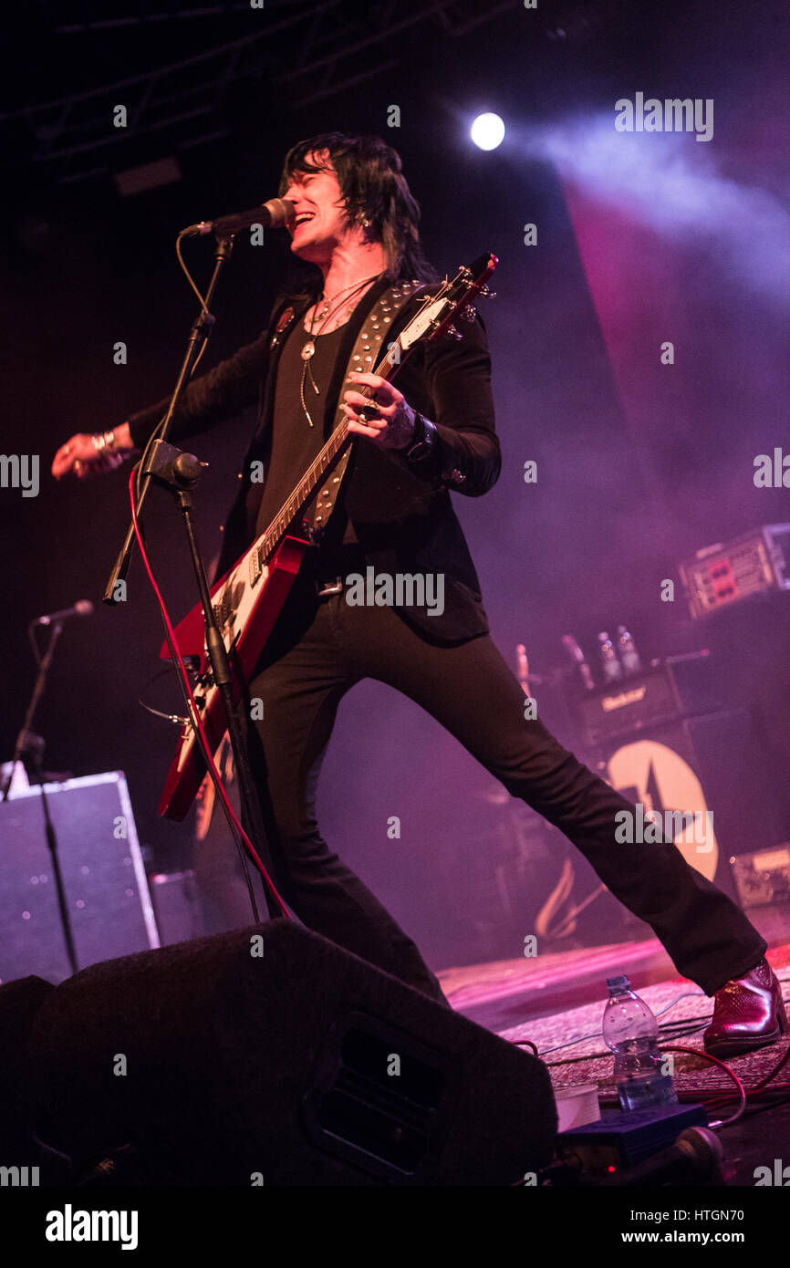 Milan, Italy. 11th Mar, 2017. The American rock band BITERS performs ...