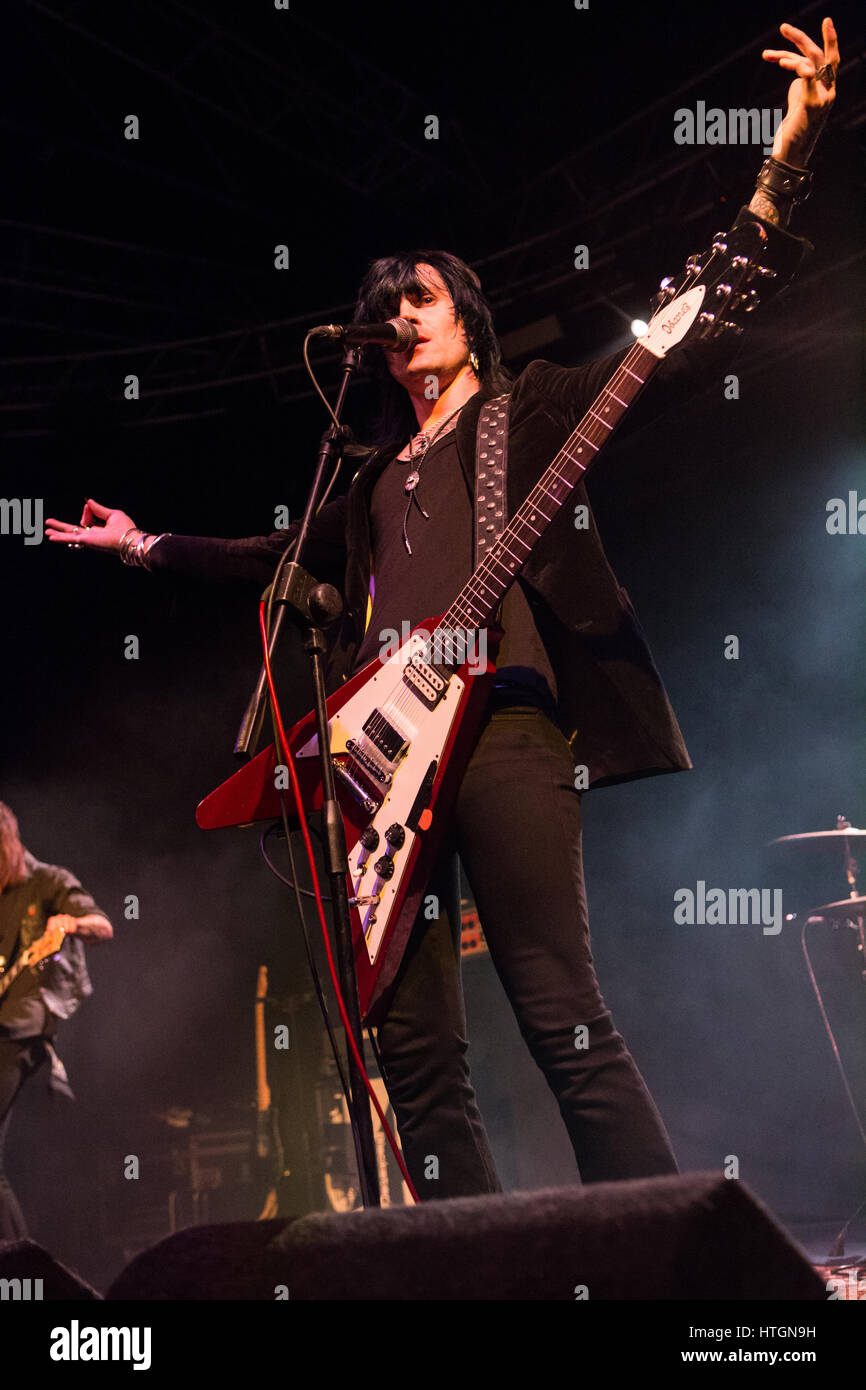 Milan, Italy. 11th Mar, 2017. The American rock band BITERS performs ...