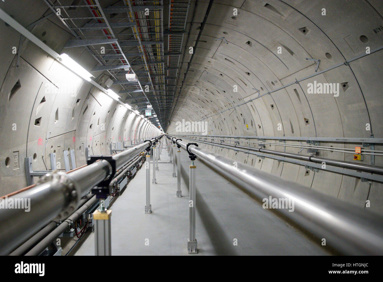 Schenefeld, Germany. 28th Feb, 2017. View of the tunnel system of the ...