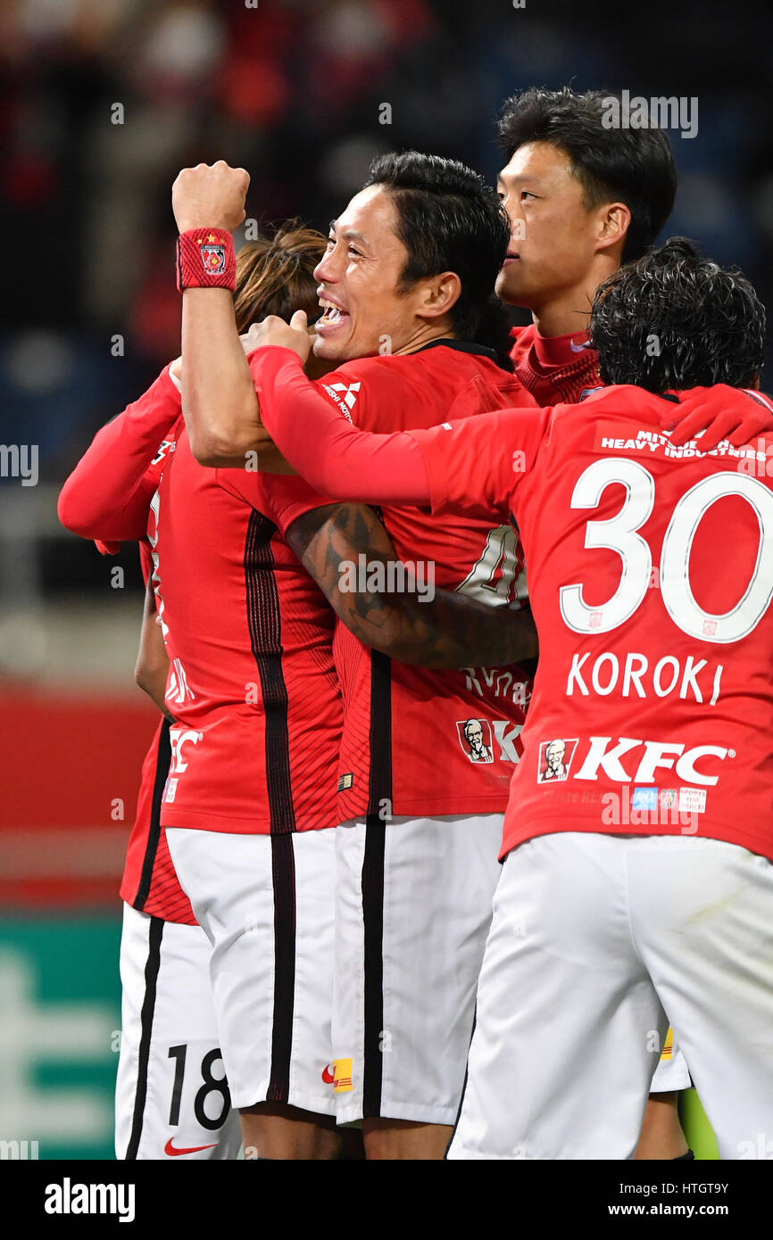 Saitama, Japan. 10th Mar, 2017. Urawa Reds team group Football/Soccer ...