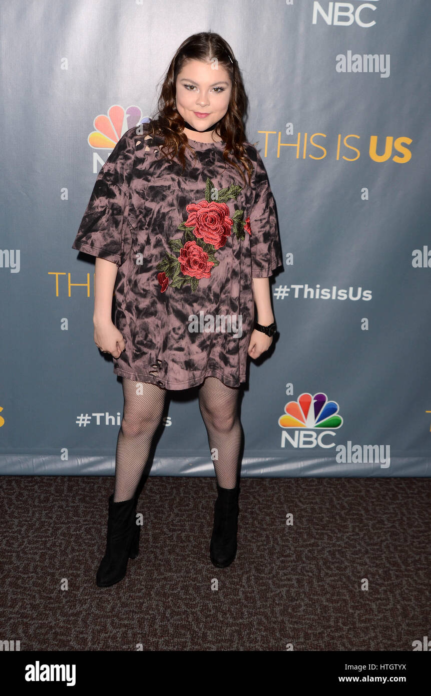 Los Angeles, Ca, USA 14th Mar, 2017 Hannah Zeile at the "This Is Us" TV ...