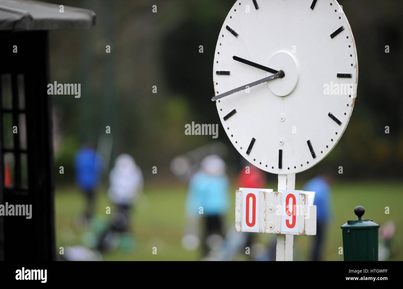 Sunningdale Golf Club, Berkshire, UK, 14th March 2017. The first tee ...