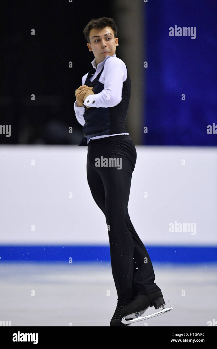Taipei, Taiwan. 15th Mar, 2017. Alexander Borovoj (HUN) Figure Skating ...