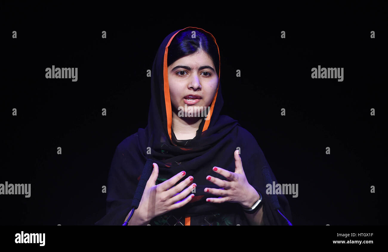 Malala Yousafzai speaks during the Association of School and College ...