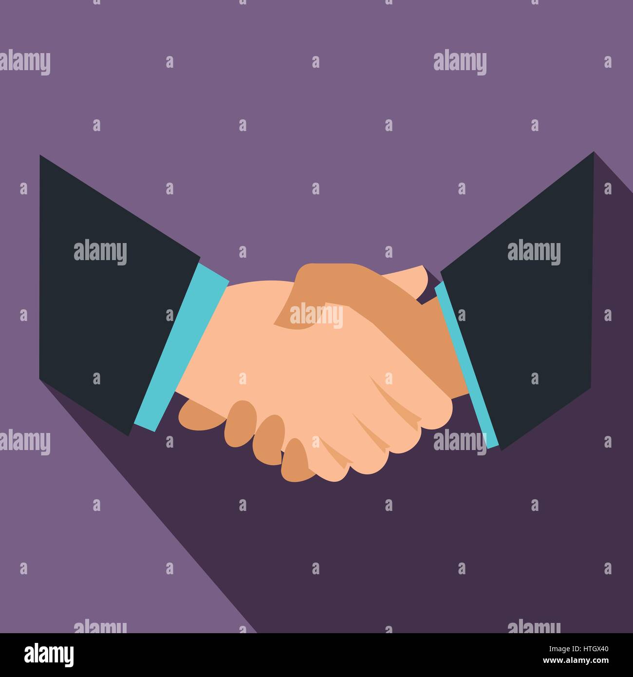 Handshake icon, flat style Stock Vector Image & Art - Alamy