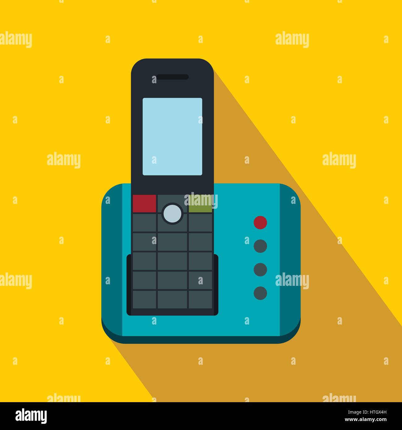 Cordless phone icon, flat style Stock Vector Image & Art - Alamy