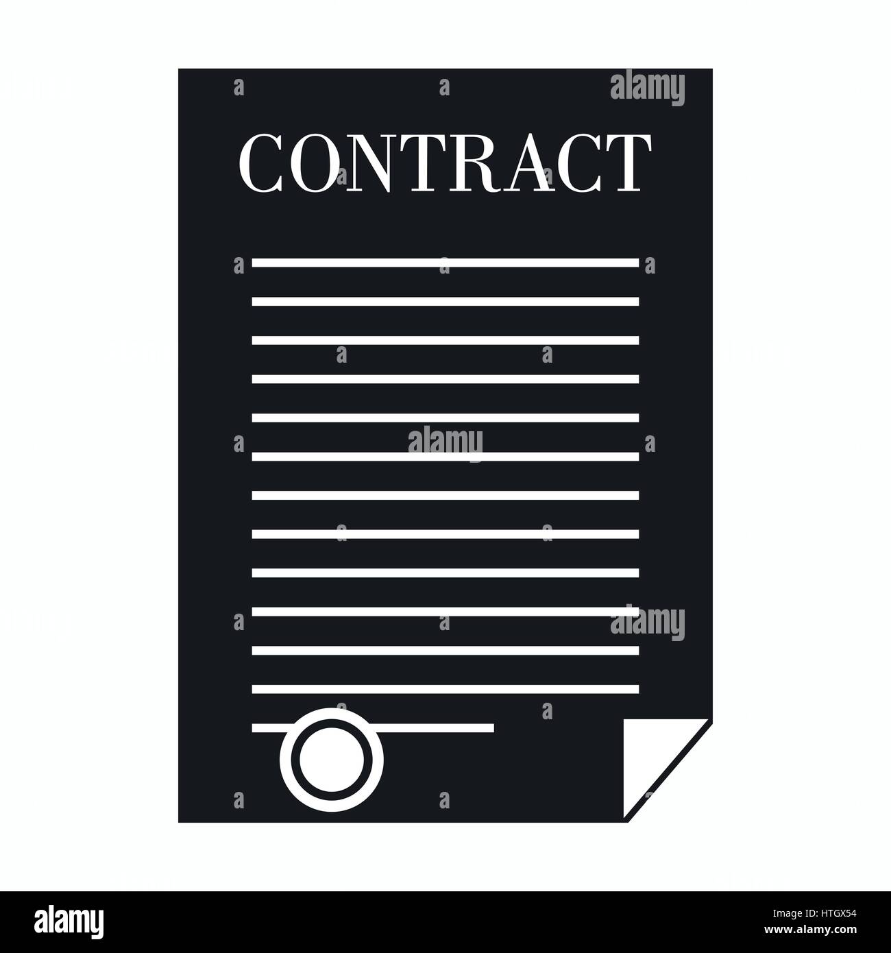 Business contract icon, simple style Stock Vector Image & Art - Alamy