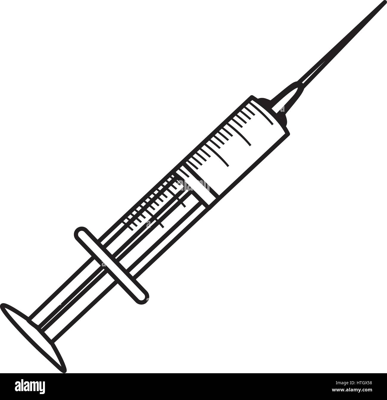 silhouette syringe with blood icon Stock Vector Image & Art - Alamy