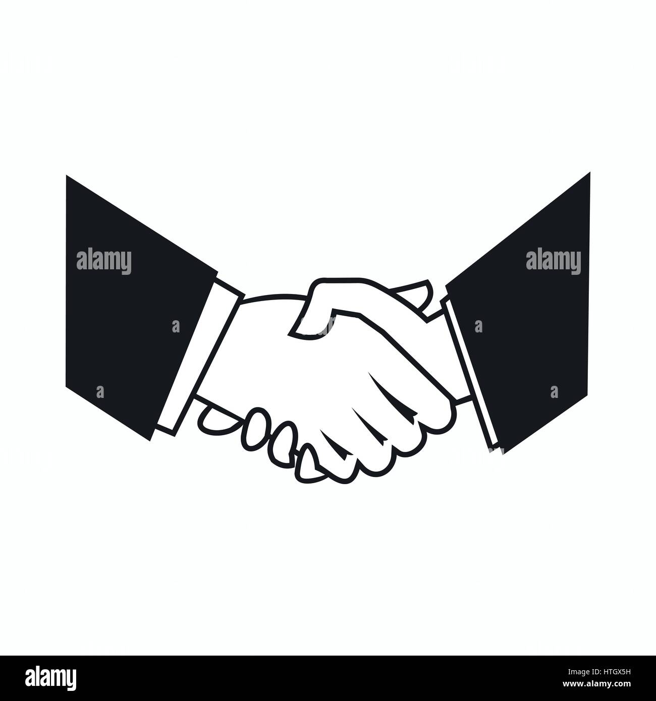 Handshake icon,simple style Stock Vector Image & Art - Alamy