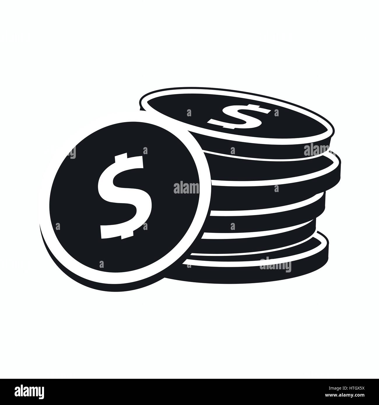Stack of coin icon, simple style Stock Vector Image & Art - Alamy