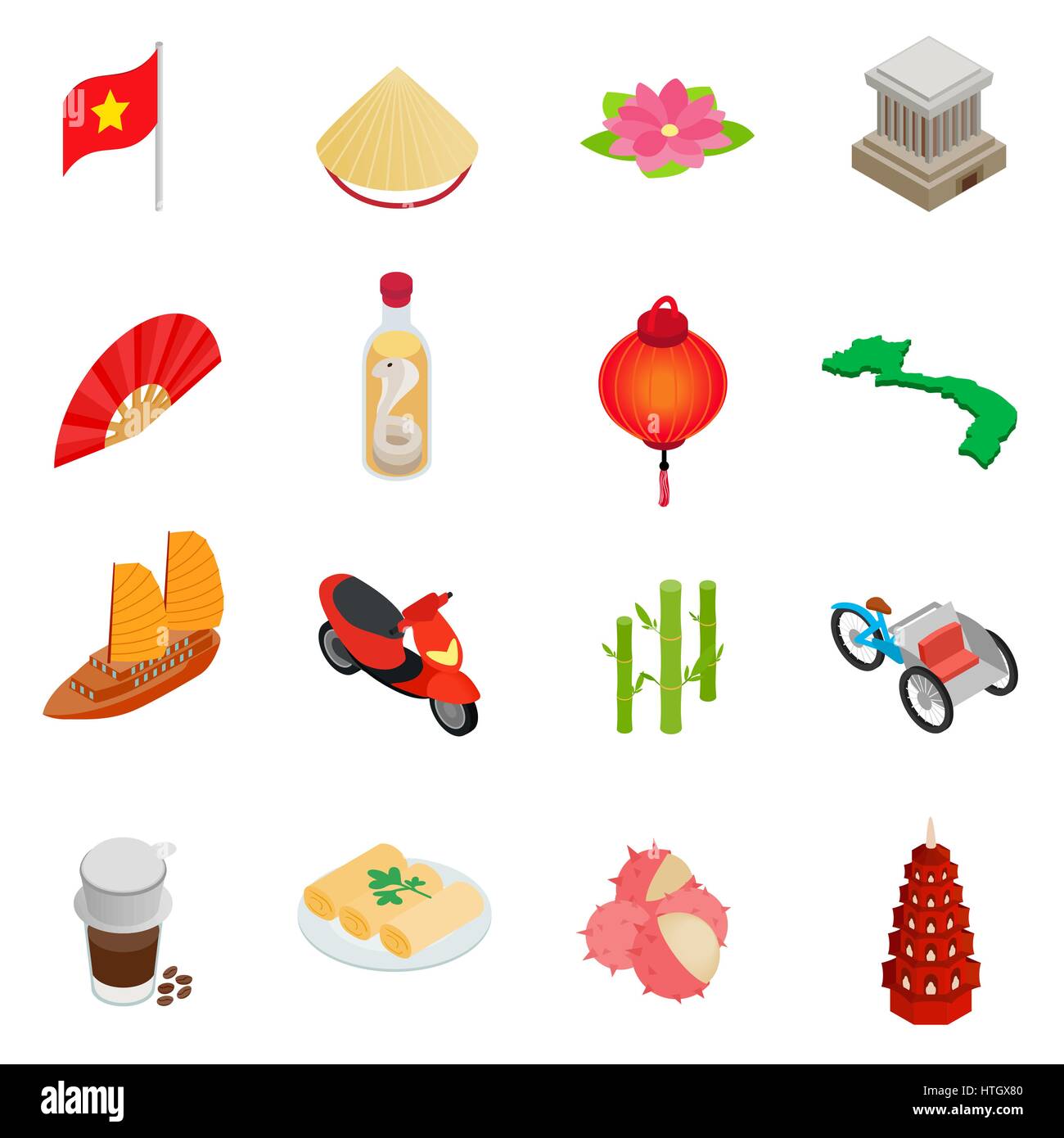 Vietnam 3d map Stock Vector Images - Alamy