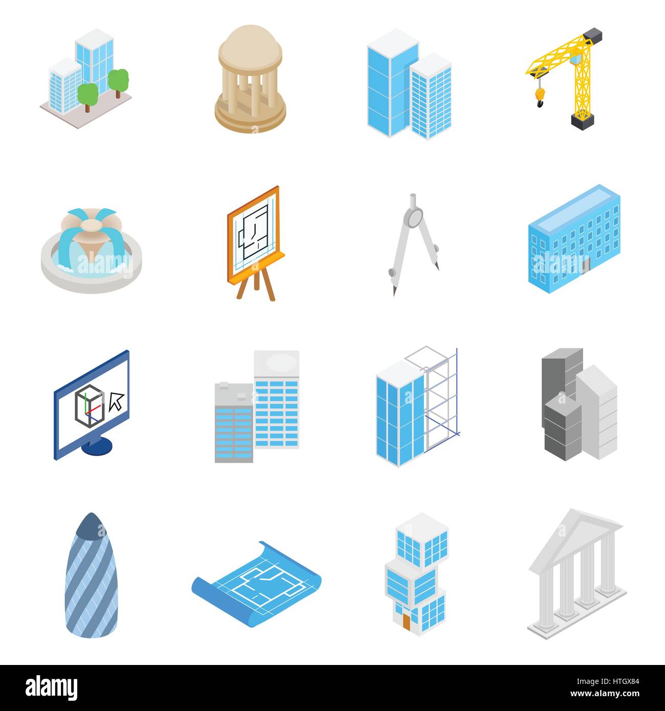 Architecture Icons set, isometric 3d style Stock Vector Image & Art - Alamy
