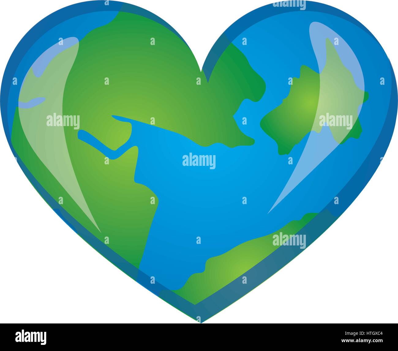 earth planet heart icon Stock Vector Image & Art - Alamy