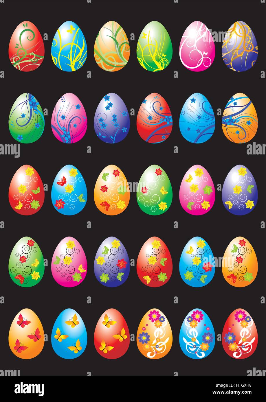 Gold color easter eggs Stock Vector Images - Alamy