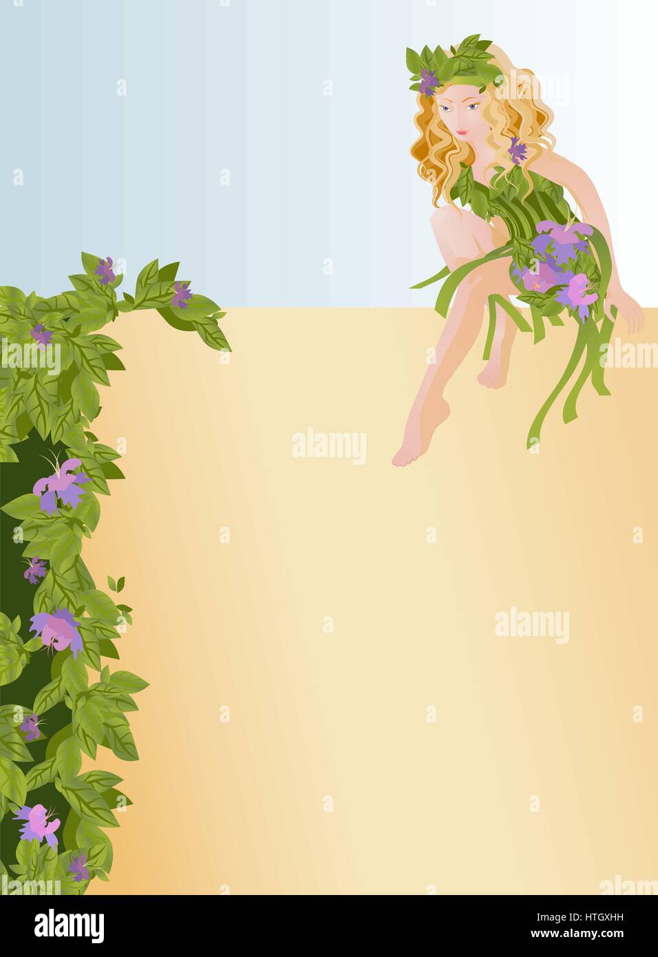 beautiful spring fairy Stock Vector Image & Art - Alamy