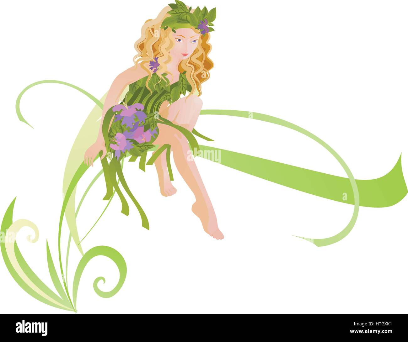 green fairy vector Stock Vector Image & Art - Alamy