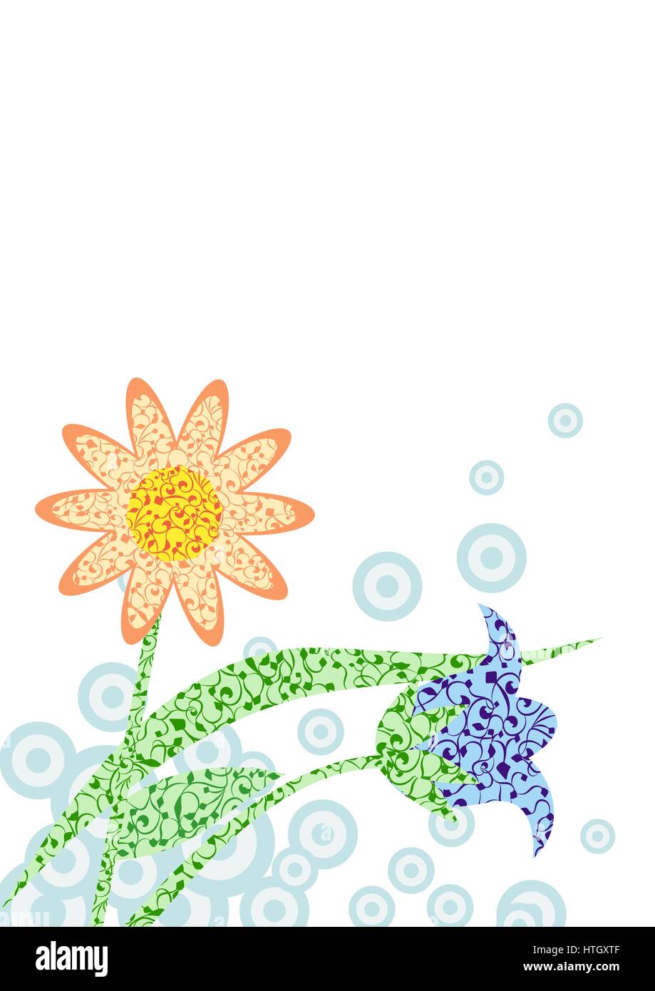 vector ornate flowers background Stock Vector Image & Art - Alamy