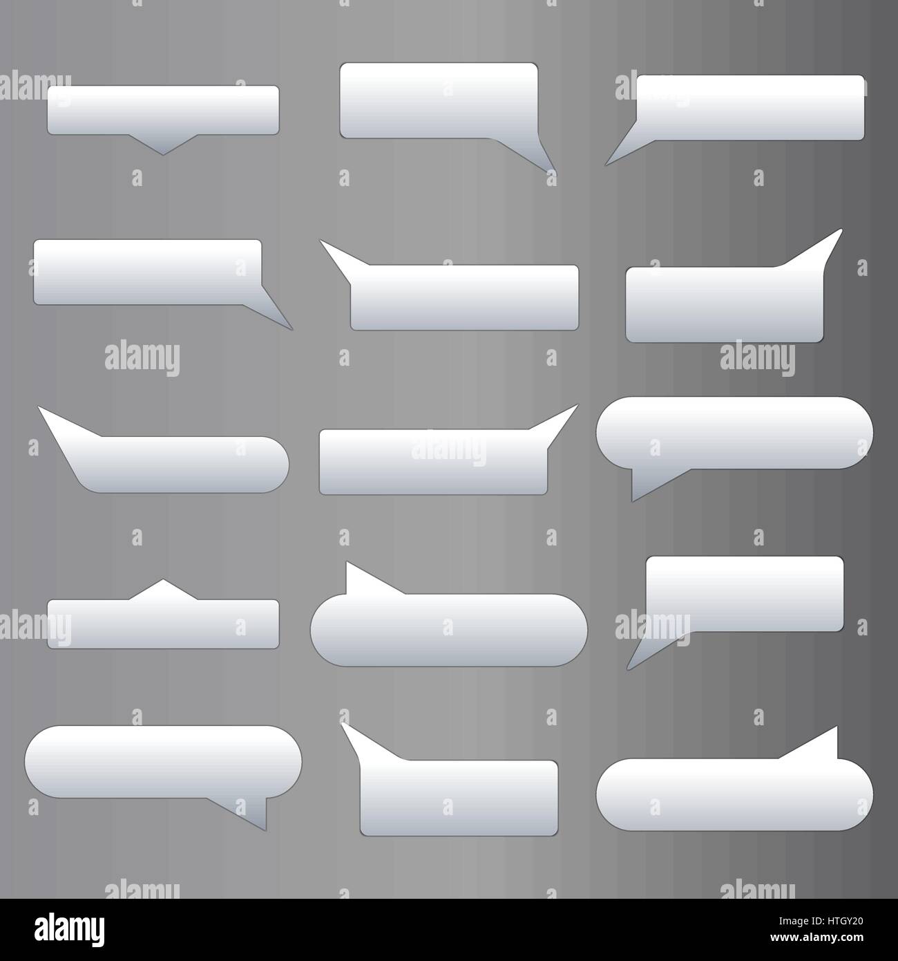 Set of speech bubbles, frames for chats and comments vector ...