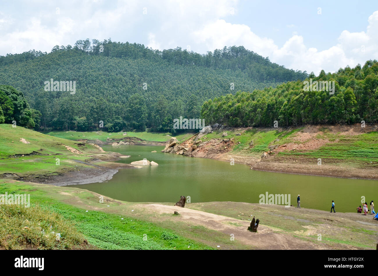 Picturesque mountains and streams of Munnar, Kerala, India are a ...