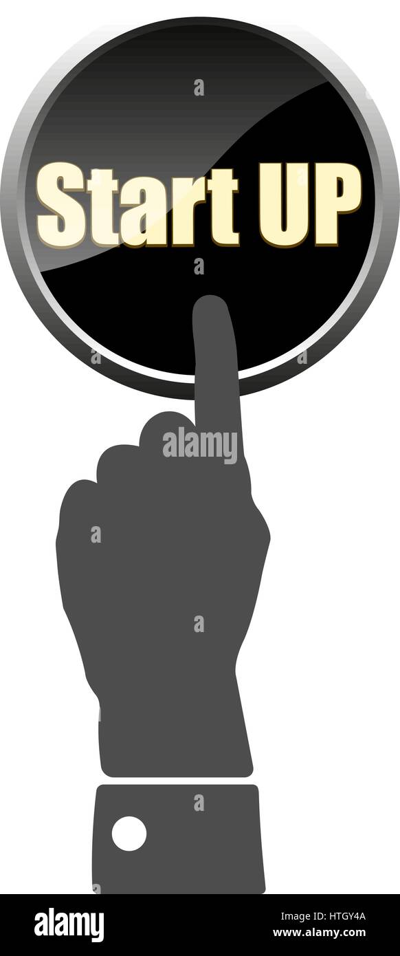 Button Start up new business Projects, vector illustration Stock Vector ...