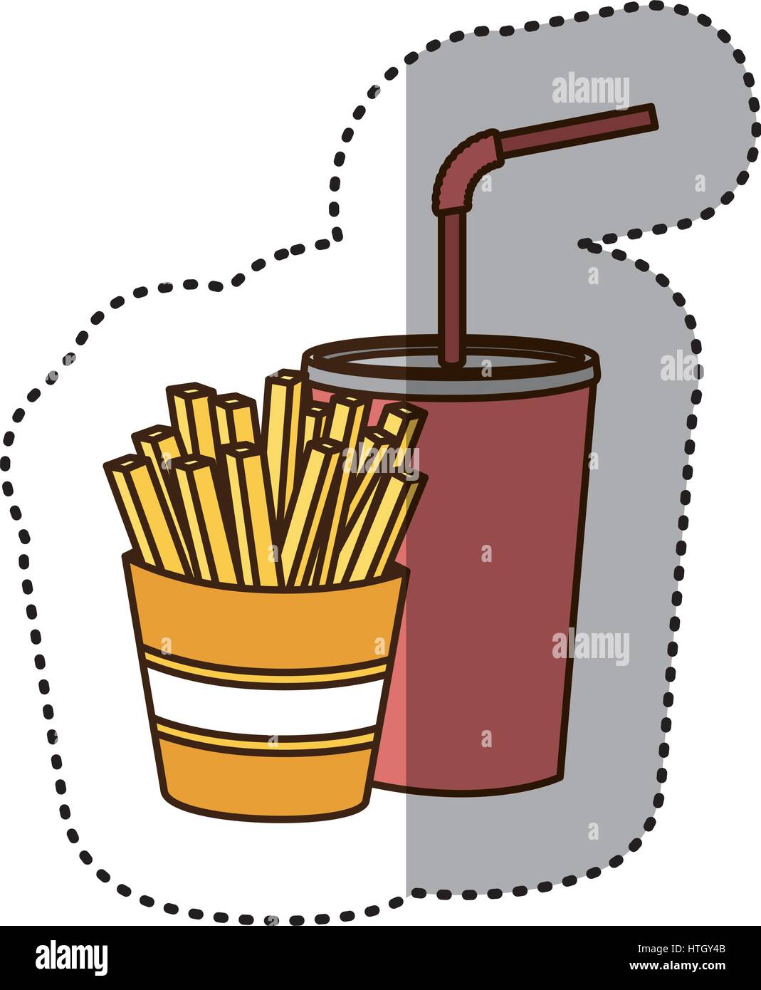 color fries french and soda icon Stock Vector Image & Art - Alamy